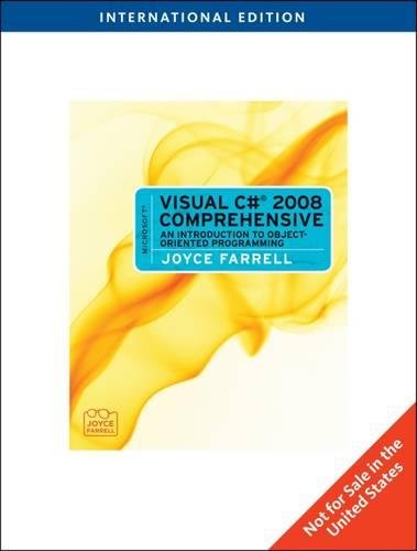 Microsoft Visual C 2008 Comprehensive An Introduction To Object Oriented Programming