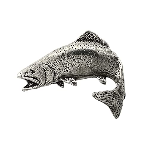 Amazon.com: Rainbow Trout Jumping Pin, Pewter, F003A, 1 1/2" Lapel Pin ...