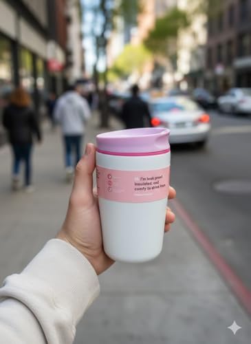 Multicolor Insulated Coffee Flask, Portable Drink Holder, Leak Proof ...