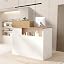 47.2in Reception Desk with Counter,Drawers,Small Modern Reception Table ...