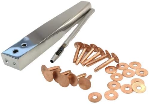 Amazon.com: Towonder Copper Rivets with Setters Rust-Proof Studs DIY ...