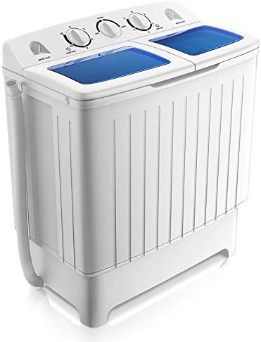Amazon.com: COSTWAY Portable Washing Machine, Twin Tub 20 Lbs Capacity ...
