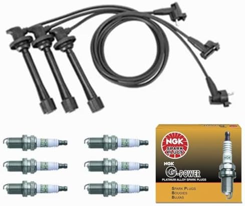 Amazon.com: Yoshi Motors Wires Set & 6 NGK Platinum Spark Plug ...