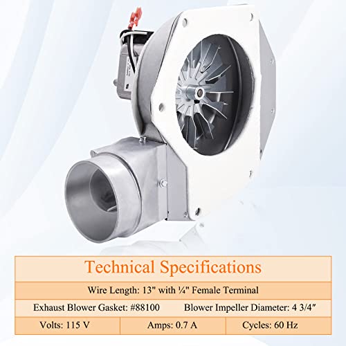 Snapklik.com : Criditpid Replacement 80473 Exhaust Blower For US Stove ...