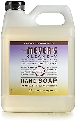 Amazon.com : Mrs Meyer's Compassion Flower Hand Soap Refill, 33 OZ ...