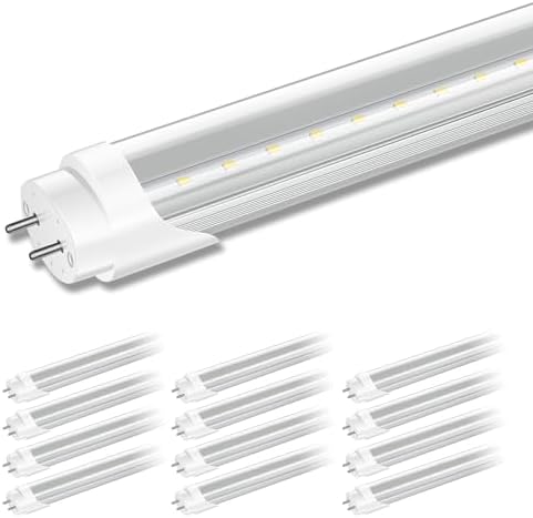 Marxlait 12 Pack T8 LED Bulbs 4 Foot, 24W 3000LM, 6000K Daylight ...