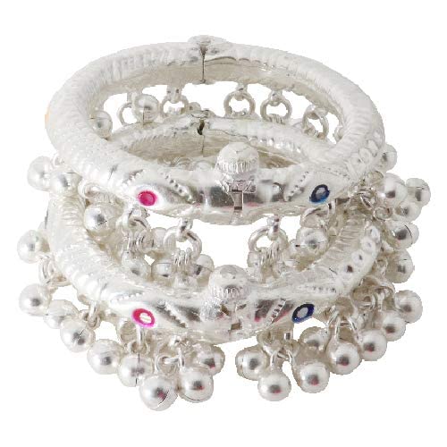 Buy Silver Anklets for Baby / 2 to 7 months old baby/ghungroos payal ...