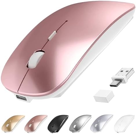 Amazon.com: Bluetooth Wireless Mouse Rechargeable USB C for MacBook Air ...