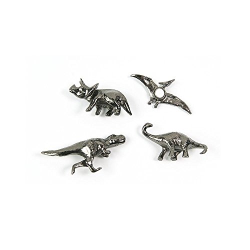 first4magnets tf-fa4607 Dinosaur Shaped Set of 4 Magnets Office, Silver ...