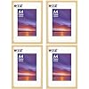 A4 Frame Wooden Set of 4, A4 Photo Frames with A5 Mount, A4 Picture ...