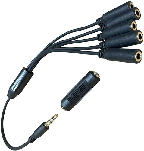 Amazon.com: JWCE. Headphone Splitter - 5 Ports for 3.5mm Devices 5 Ways ...