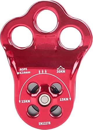 Amazon.com: Belypoke Micro Climbing Pulley Bearing, 3-Hole Pulley ...