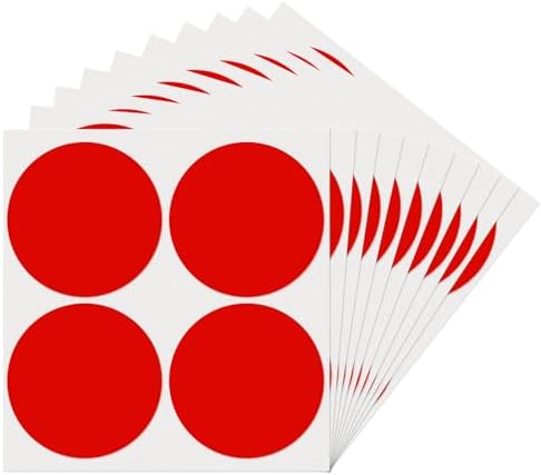 Amazon.com : YIKIADA Red Dot Stickers 4 Inches Round Sticker, Circle ...