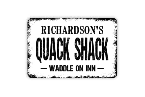 Amazon.com: 8" x 12" Personalized Quack Shack Metal Sign - Farm Wall ...