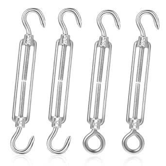 M6 Turnbuckles for Cables Wire, 4 Pcs 304 Stainless Steel Turn Buckle ...