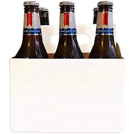 Amazon.com: MT Products 6 Bottle Holder Kraft Cardboard 12 oz. Beer or ...