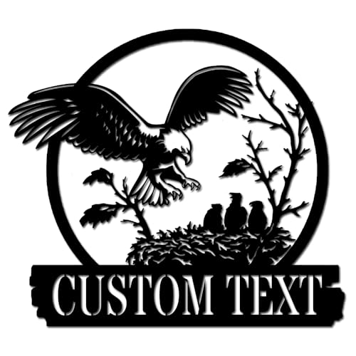 Amazon.com: IFHUH Custom Eagle's Nest Metal Sign Eagle Bird Sign Gifts ...