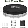 Amazon.com : Poolergetic 18FT Round Pool Cover, Heavy Duty Pool Covers ...