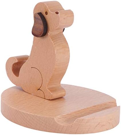 Garneck Wooden Phone Holder Cute Dog Cellphone Stand Holder Wood Mobile ...