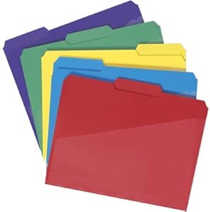 Amazon.com : Smead 10540 Slash Pocket Poly File Folders 1/3 Cut Top Tab ...