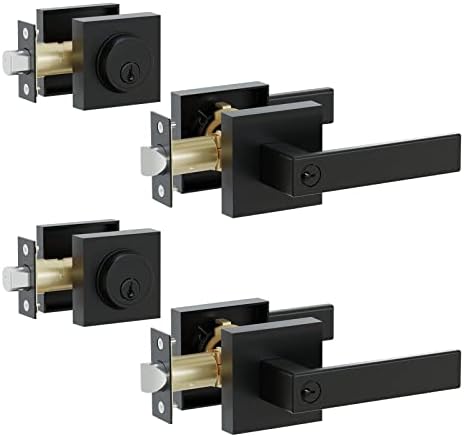 HIDALIFE Heavy Duty Keyed Lever Door Handle and Single Cylinder ...