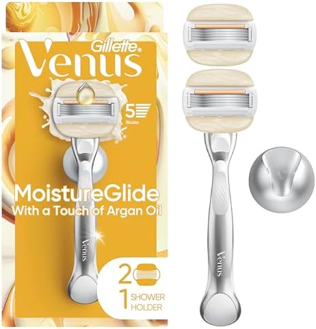 Amazon.com: Venus Moistureglide Women's Razor, Reusable Handle, 2 Razor ...
