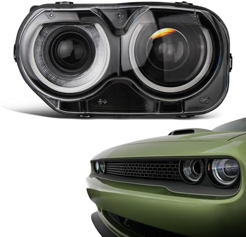 Amazon.com: FIONE - For Dodge Challenger Headlight Assembly 2015 2016 ...