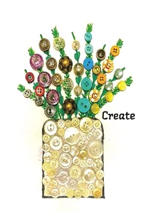 Journal: Button Art Colorful Flowers and Vase: Cejka, Linda: Amazon.com ...