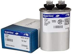 Amazon.com: GE 97F9003-12.5 uf MFD 370 Volt VAC Genteq Replacement Oval Run Capacitor ...