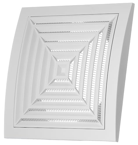 150mm | 6” White Plastic Ventilation Grille with Anti Insect Net ...