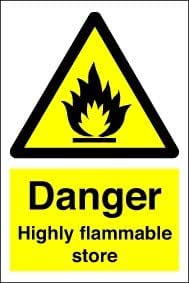 Amazon.com : Highly Flammable Store Sign 400Mm X 600Mm Rigid : Office ...