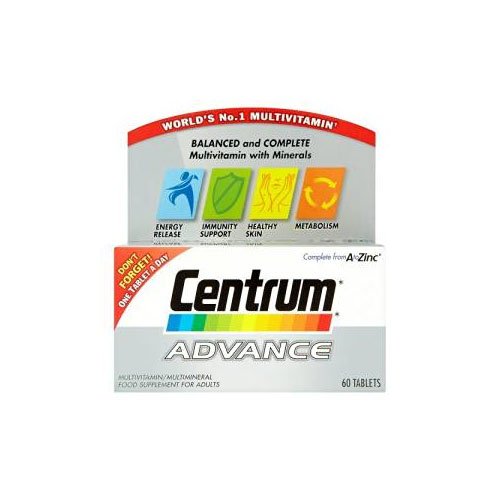Centrum Advanced Multivitamins - 60 Tablets in Pakistan - StarShop.pk