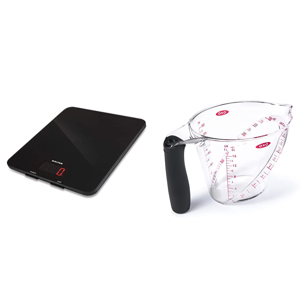 Buy Salter Digital Kitchen Weighing Scales ? Stylish Black Glass Easy ...