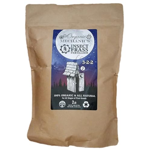 Organic Mechanics 3-2-2 Insect Frass Fertilizer, 2 Pounds - for All ...