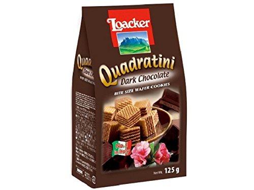 Amazon.com: Loacker Dark Chocolate Quadratini Wafer Biscuits 125 g ...