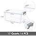 Amazon.com - Citylife 6 Packs 17 QT Plastic Storage Bins with Lids ...