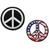 Amazon.com: Peace Sign Embroidered Iron on Patches Anti War Hippie ...