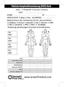 Tactical Combat Casualty Care Card (10) : Amazon.ca: Sports & Outdoors