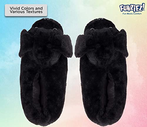 Buy Silver Lilly Black Lab Slippers - Plush Labrador Dog Slippers w ...