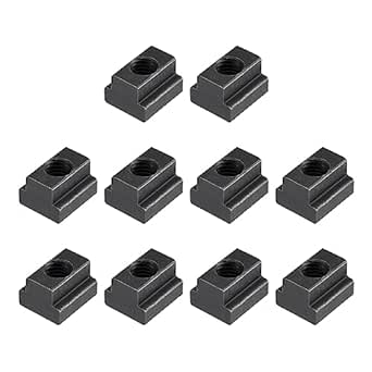 uxcell M10 Thread T Slot Nuts, Alloy Steel Black Oxide Finish Grade 8.8 ...