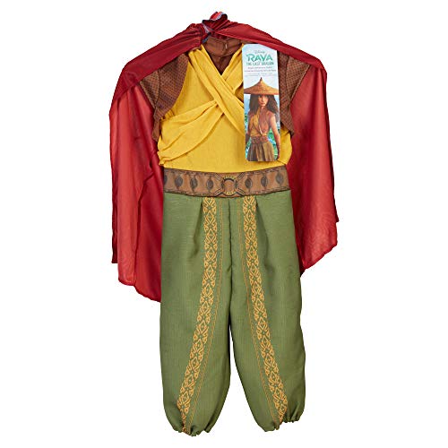 Disney Raya Warrior Costume Outfit with Cape for Girls Size 4-6X ...