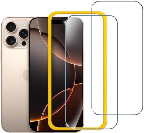 ivoler 2 Packs Screen Protector for iPhone 16 Pro Max, with Alignment ...