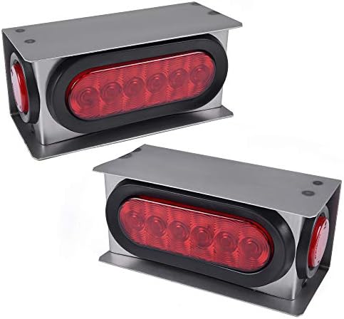Amazon.com: Partsam 2Pcs Steel Trailer Light Boxes Housing Kit w/ 6 ...