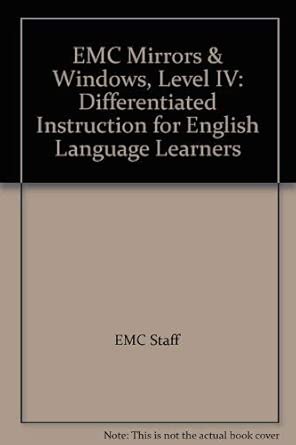 EMC Mirrors & Windows, Level IV: Differentiated Instruction for English ...