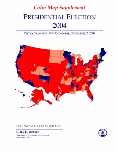 PRESIDENTIAL ELECTION, 2004, Districts of the 109th Congress, Color Map ...