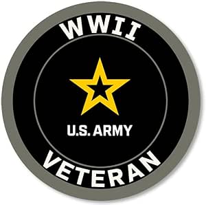 Amazon.com: Round US Army WWII Veteran Sticker (Vet World War 2 ww2 ...