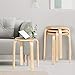 Amazon.com: COSTWAY Stackable Bentwood Stools Set of 4, 18-Inch Height ...