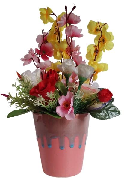 Pink Ceramic Plant Container/ Indoor Planter : Amazon.in: Garden & Outdoors