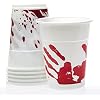 Amazon.com: Century Novelty Bloody Halloween Plastic Cups, 16 ounces ...