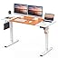 ERGOMAKER Bureau Assis Debout 80 x 60 cm - Bureau électrique réglable en Hauteur avec Plateau d ...